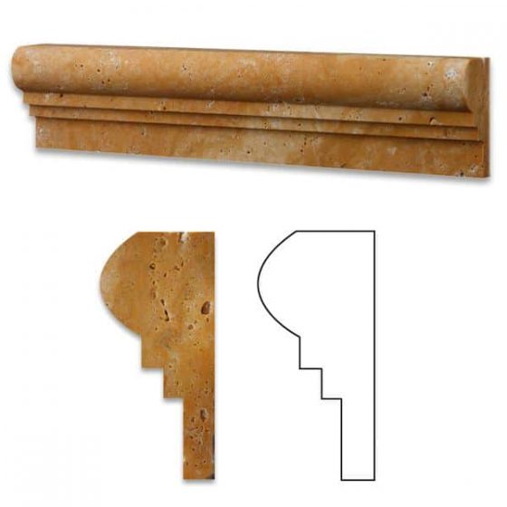 Gold Double Ogee Travertine Molding – LW Stone
