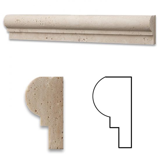Ivory Single Ogee Travertine Molding – LW Stone