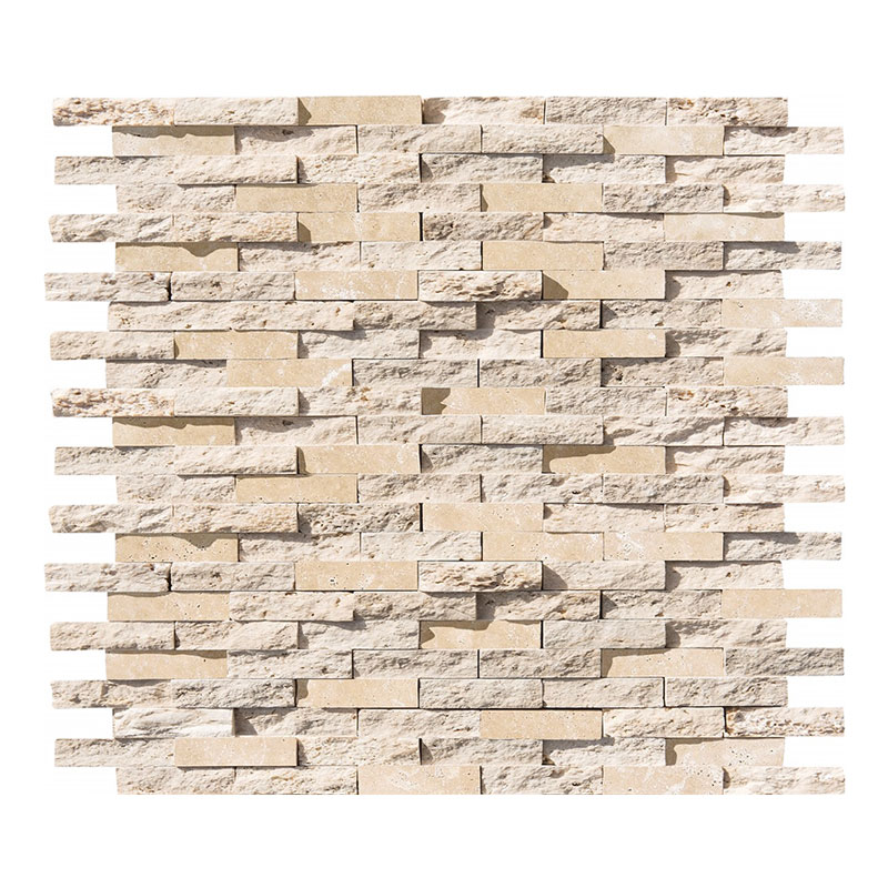 Ivory 1/2″x2″ Honed & Splitface Ledger – LW Stone