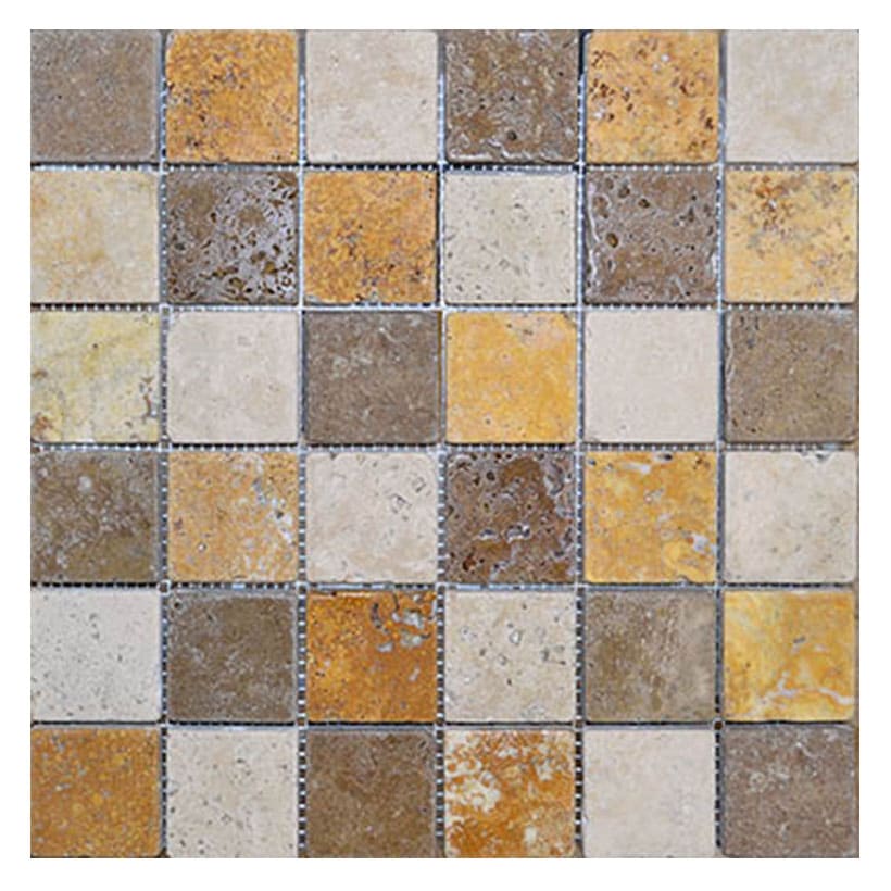 Mix 2″x2″ Travertine Mosaic – LW Stone