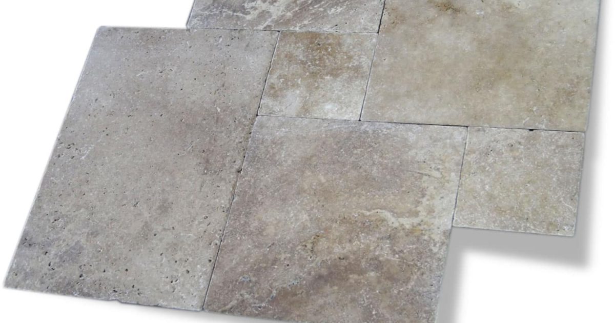 Noche French Pattern Travertine Paver – LW Stone