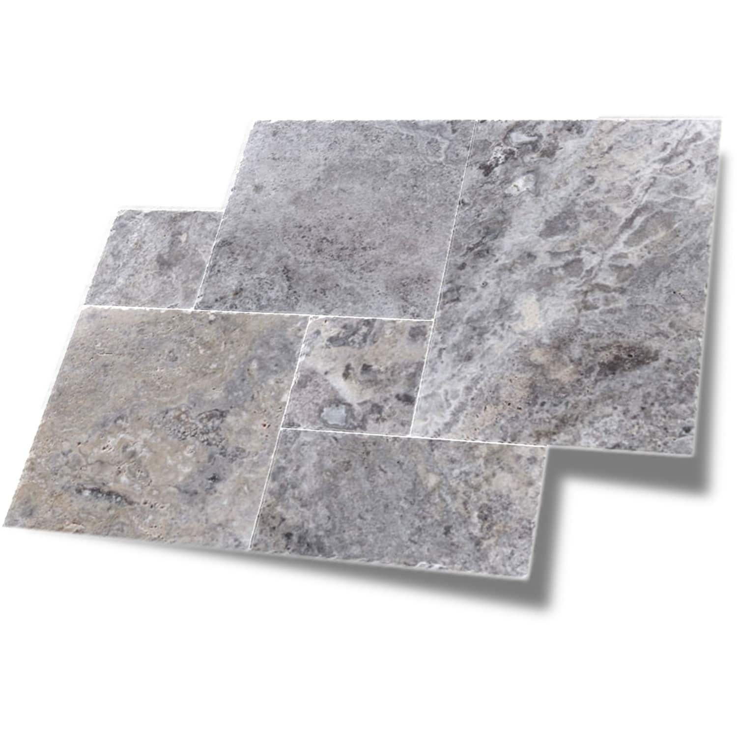 Silver French Pattern Travertine Paver – LW Stone