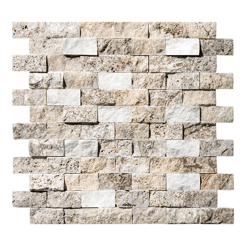 Silver Ice Mix 1″x2″ Splitface Ledger – LW Stone