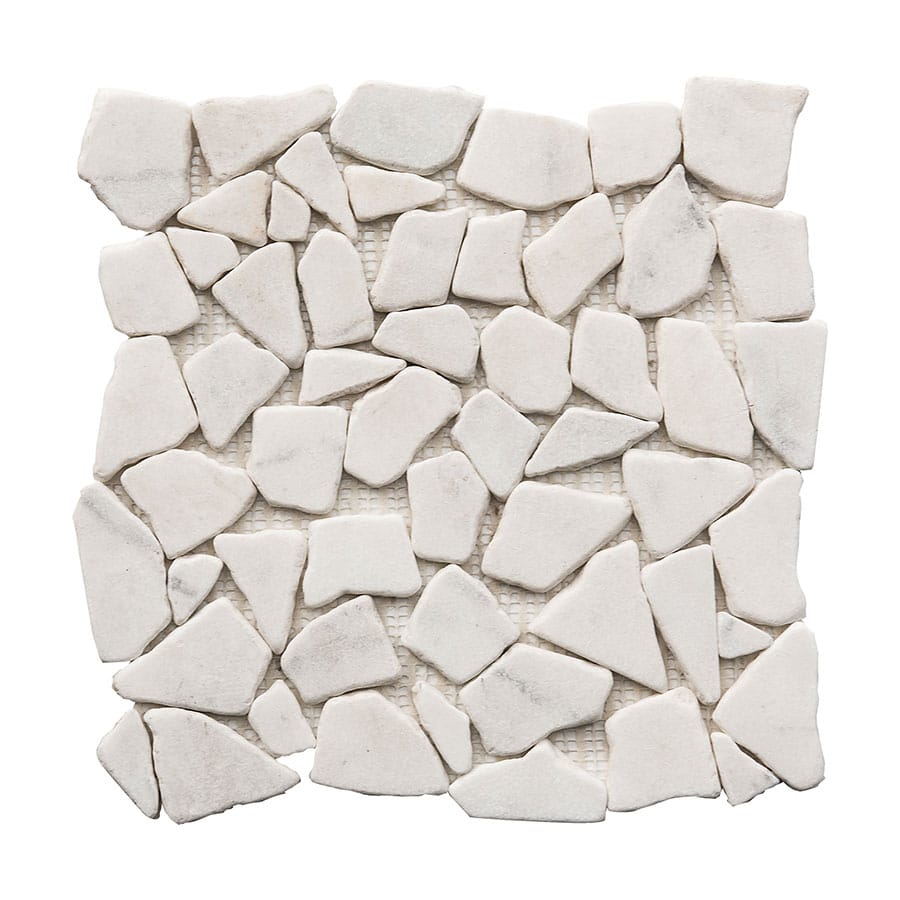 Bianco Ibiza Pebble Marble Mosaic – LW Stone