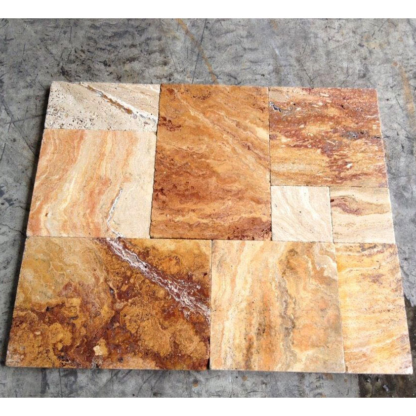 Autumn Blend French Pattern Travertine Paver – LW Stone