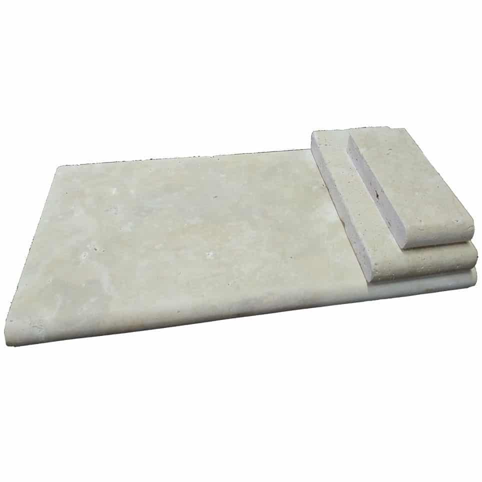Ivory 12″x24″ Bullnose Pool Coping – LW Stone