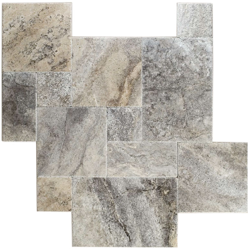 Silver French Pattern Travertine Tile – LW Stone