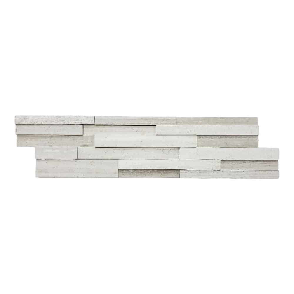 White Wood 3D Honed Ledger Panel – LW Stone