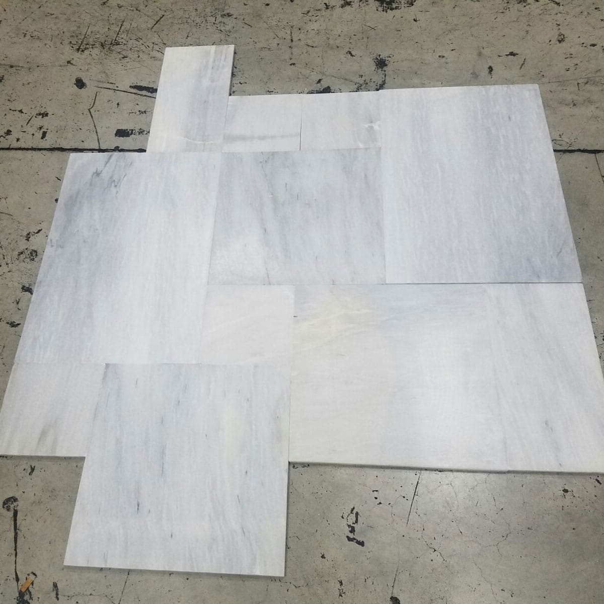Ice White French Pattern Marble Tile – LW Stone