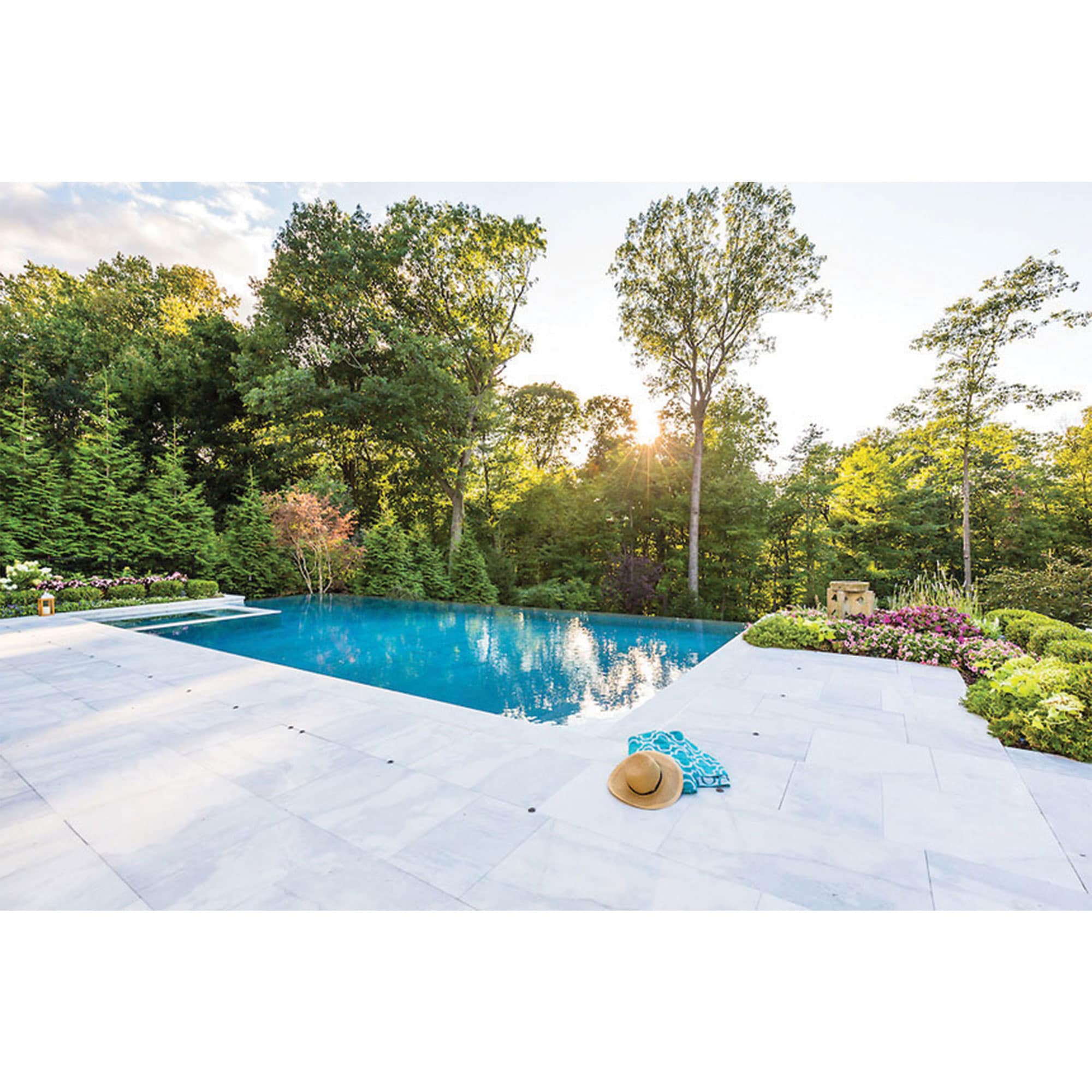 Ice White French Pattern Marble Paver – LW Stone
