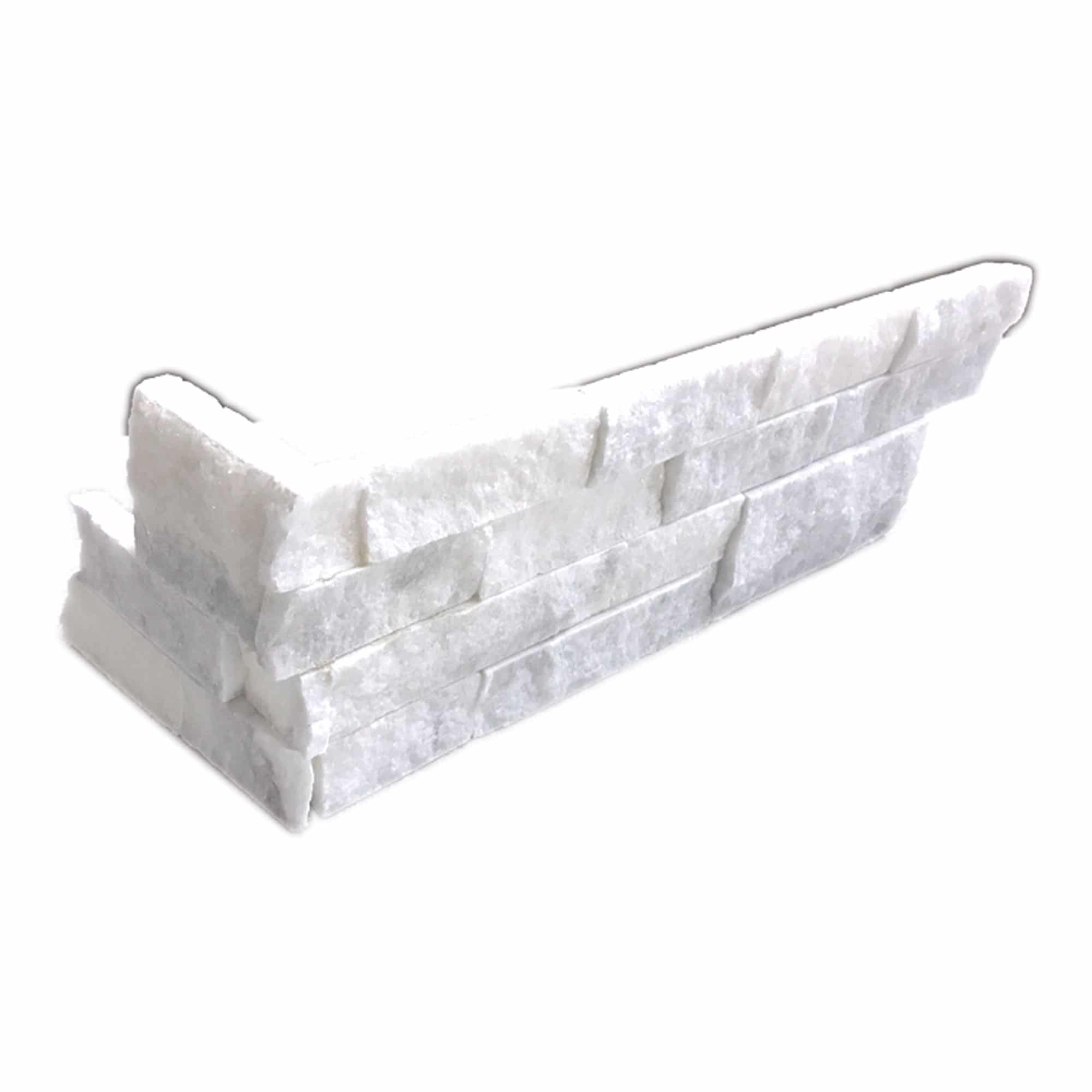 Ice White Splitface Ledger Corner – LW Stone