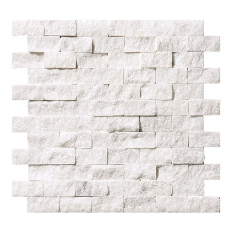 Ice White 1″x2″ Splitface Ledger – LW Stone