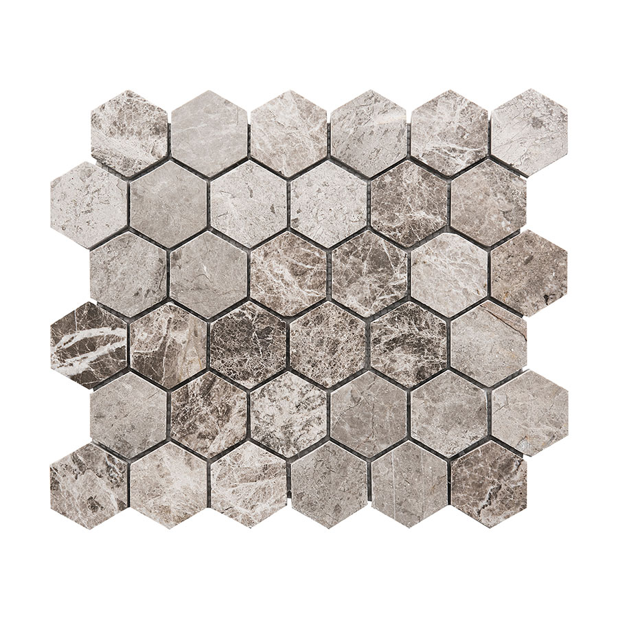 Tundra Gray Hexagon Marble Mosaic – LW Stone