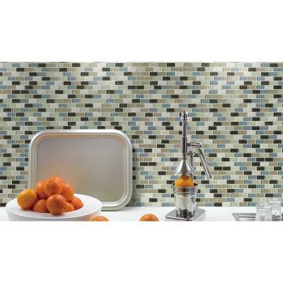 Basic Cross Black Glass Mosaic – LW Stone