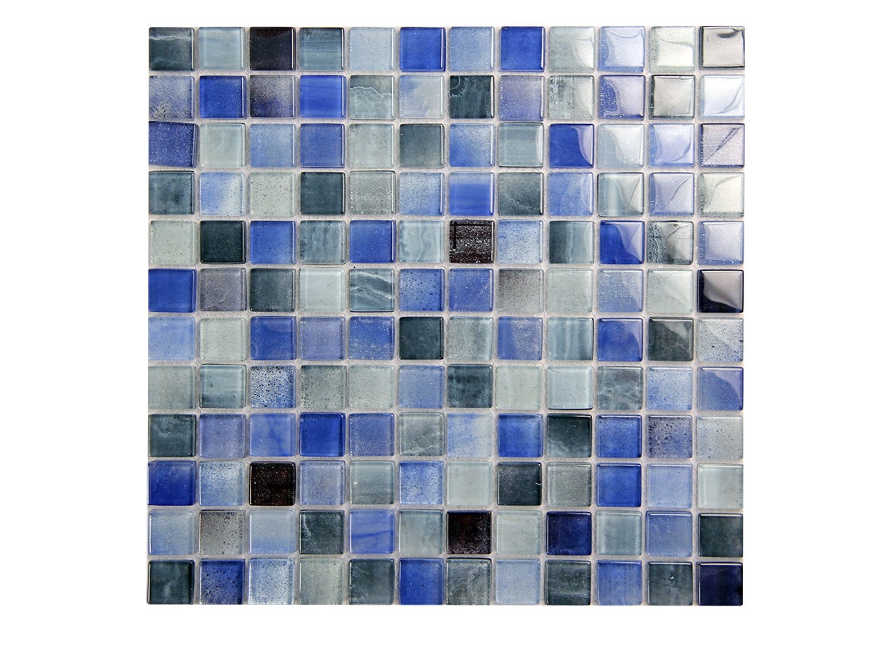 Extant Blue 1″X1″ Mix Glass Mosaic – LW Stone