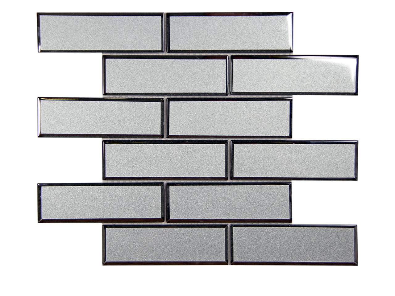 Mirror Linear Grey Subway Glass Mosaic – LW Stone