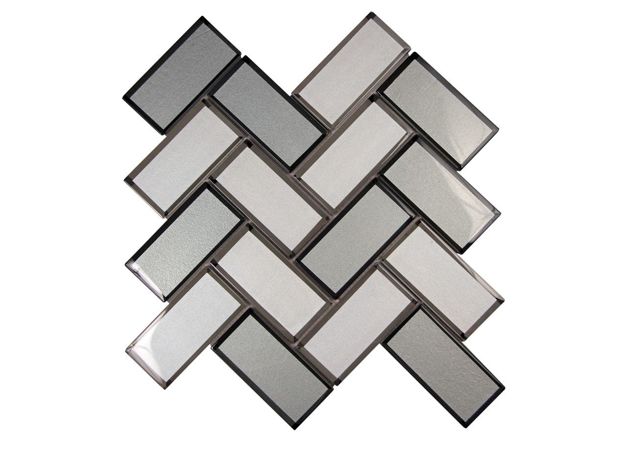 Mirror Mix Herringbone Glass Mosaic – LW Stone