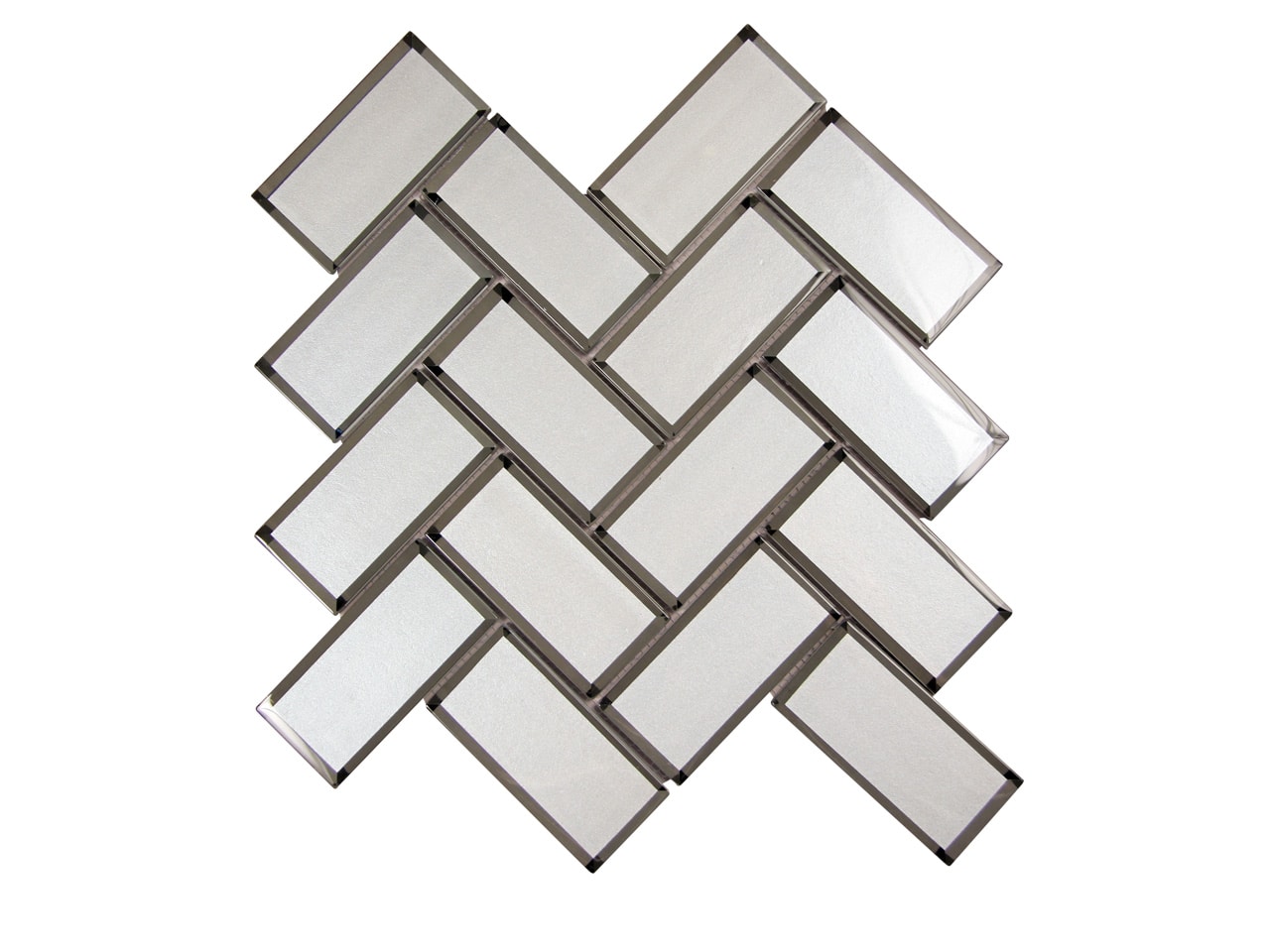 Mirror White Herringbone Glass Mosaic – LW Stone