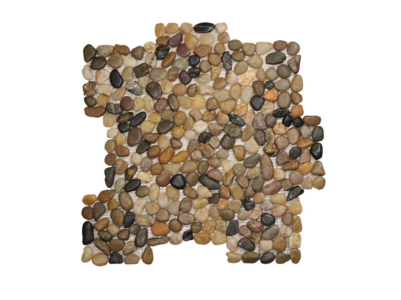 Roundstone Black Small Pebble Marble Mosaic Mixed – LW Stone